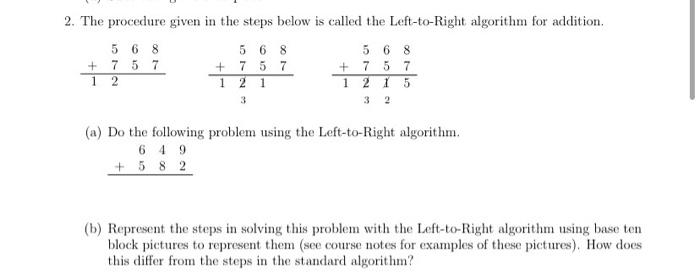 Solved 2. The procedure given in the steps below is called | Chegg.com