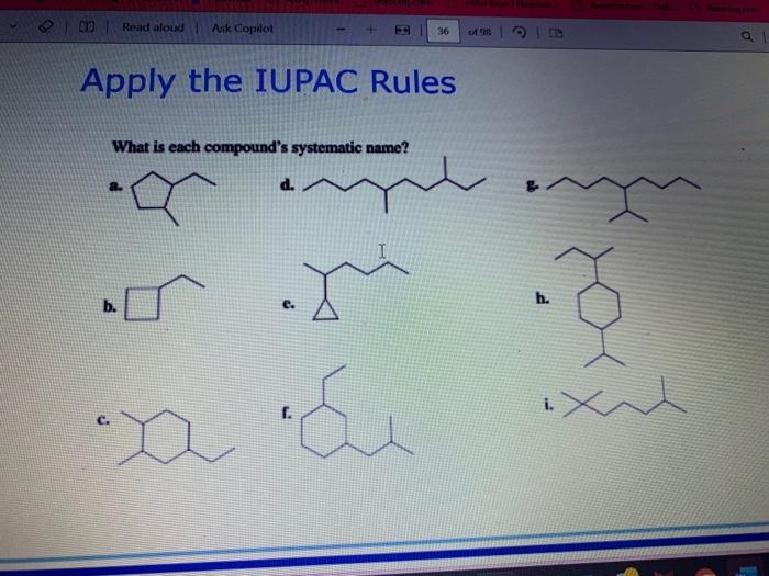 Solved Apply the IUPAC Rules What is each compound's | Chegg.com