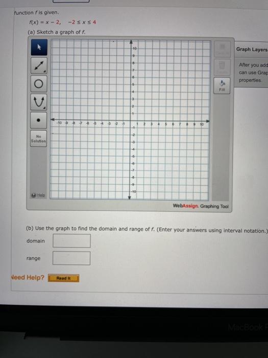 Solved find a domain and range enter your answers using | Chegg.com