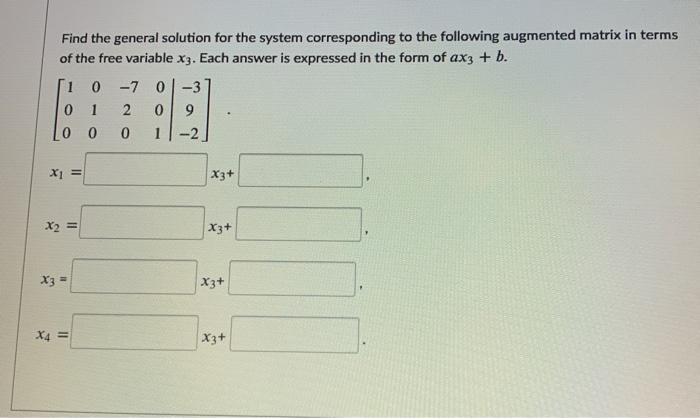 Solved Find the general solution for the system | Chegg.com