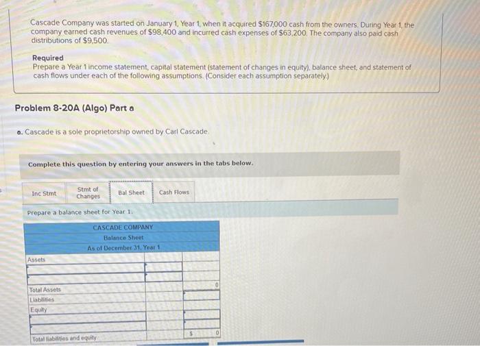 Solved Required information Problem 8-20A (Algo) Effect of | Chegg.com