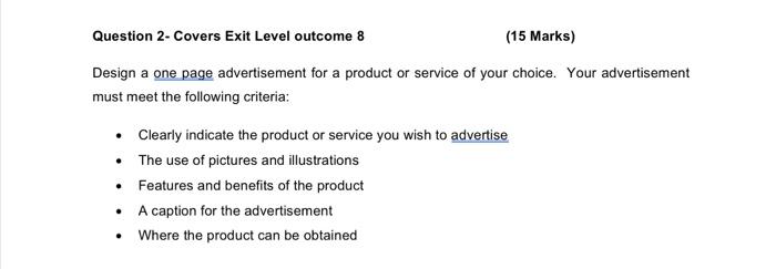 Solved Question 2- Covers Exit Level outcome 8 (15 Marks) | Chegg.com