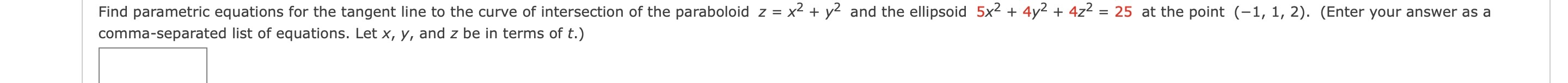 Solved comma-separated list of equations. Let x,y, ﻿and z | Chegg.com