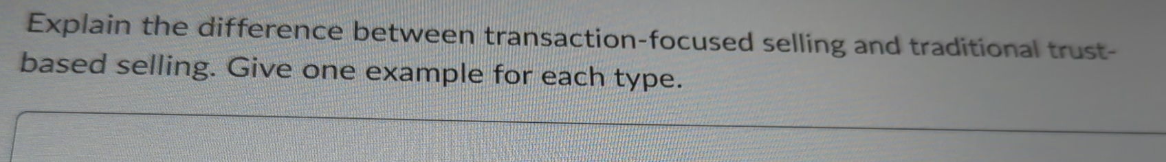 Solved Explain the difference between transaction-focused | Chegg.com