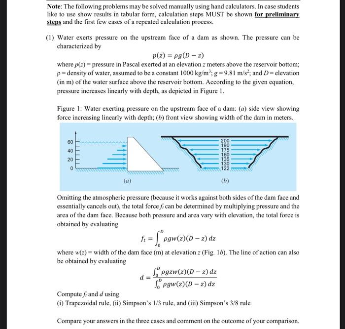 Solved Note: The following problems may be solved manually | Chegg.com