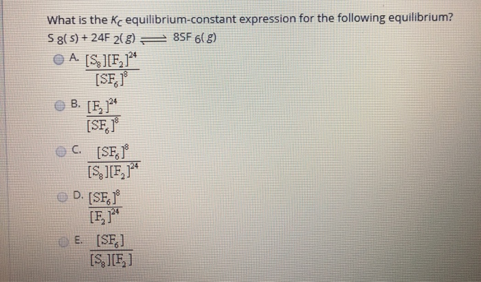 Solved What is the ke equilibrium-constant expression for | Chegg.com