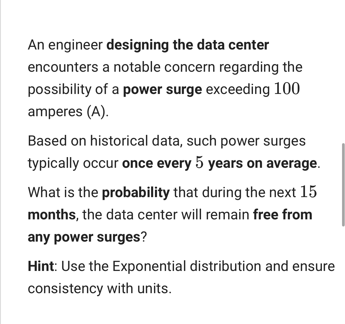 Solved An engineer designing the data center encounters a | Chegg.com