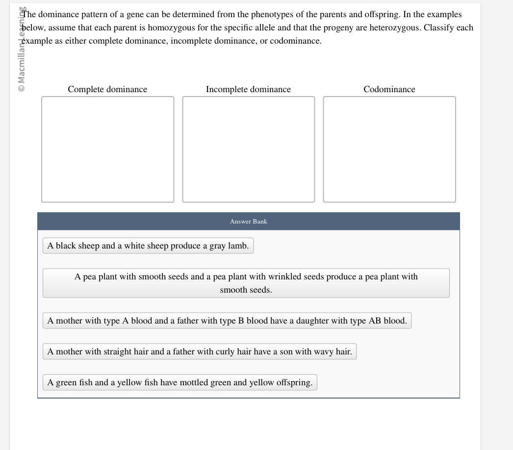 Solved \{line dominance pattern of a gene can be determined | Chegg.com