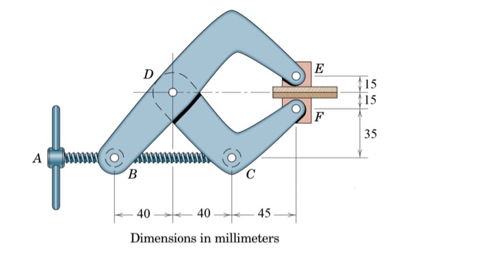 Solved Consider the figure below. The clamp is adjusted so | Chegg.com