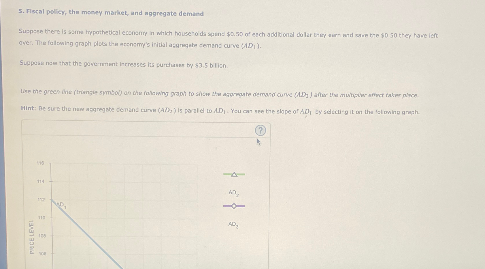 Solved Fiscal policy, the money market, and aggregate | Chegg.com