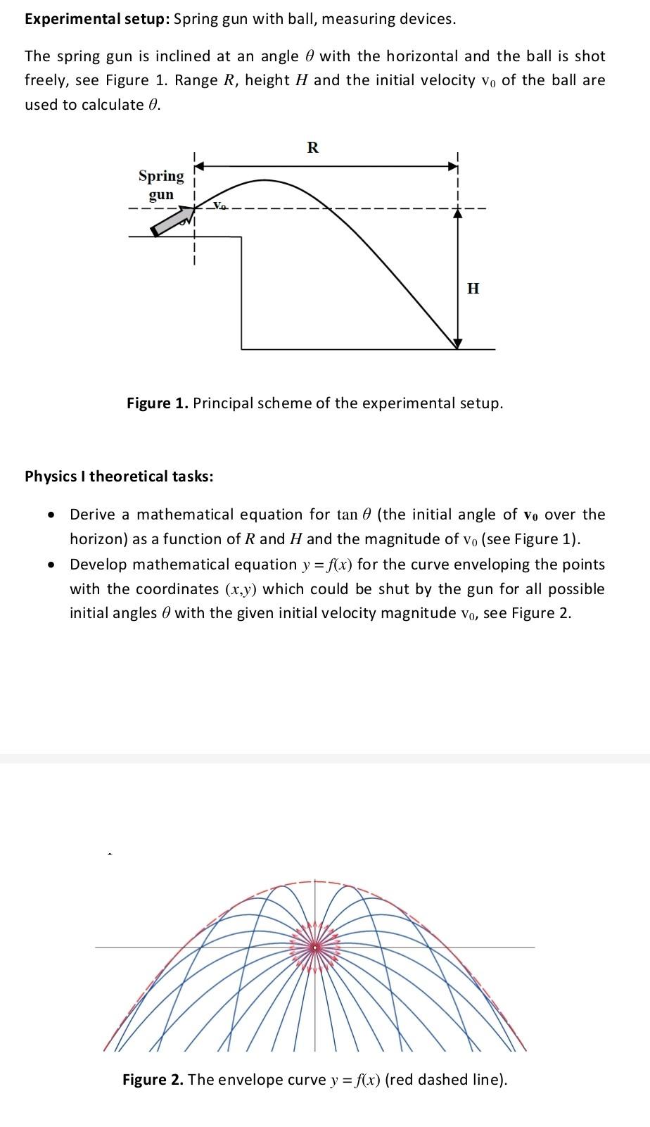 Solved Experimental setup: Spring gun with ball, measuring | Chegg.com