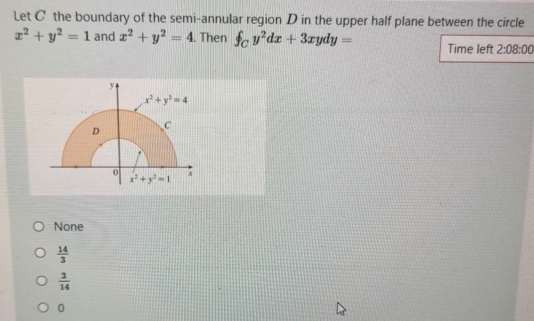 Solved Let C the boundary of the semi-annular region D in | Chegg.com