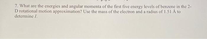Solved 7. What are the energies and angular momenta of the | Chegg.com