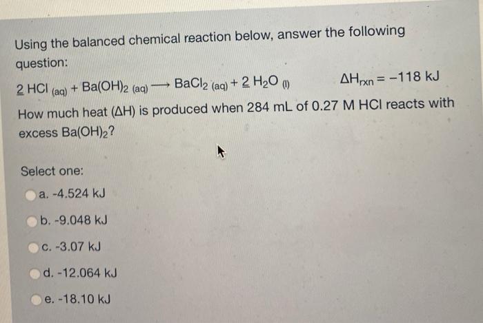 Solved One method of producing Cl2 is by reaction of HCl | Chegg.com