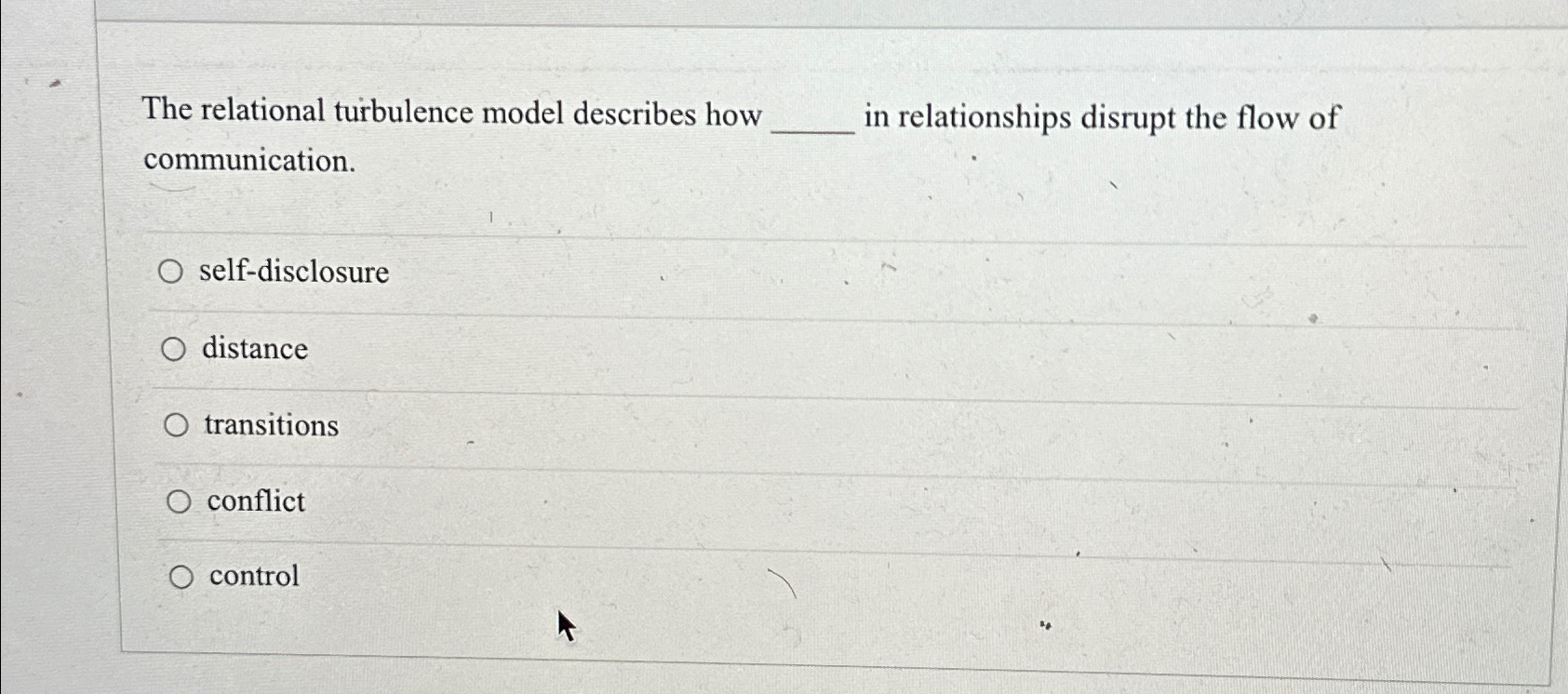 Solved The relational turbulence model describes how in | Chegg.com