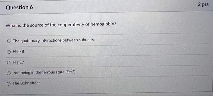 Solved What is the source of the cooperativity of | Chegg.com