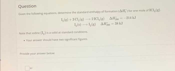 Solved Question Given the following equations, determine the | Chegg.com