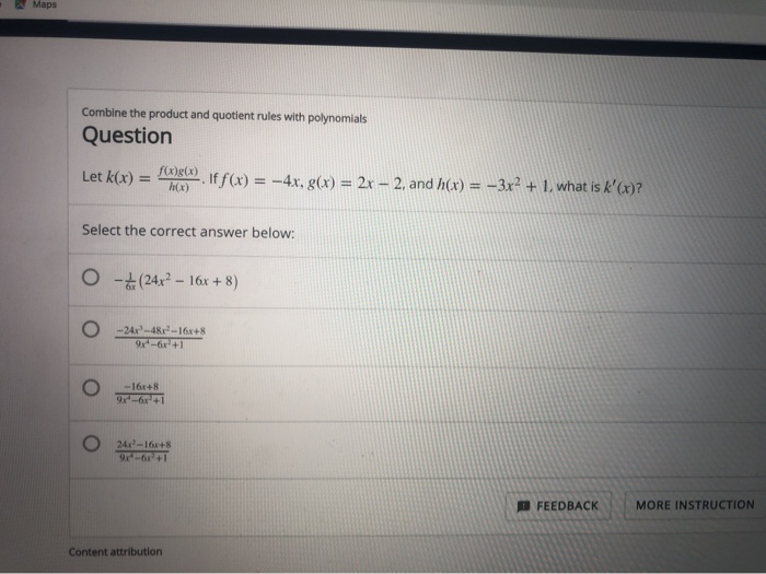 Solved Maps Combine the product and quotient rules with | Chegg.com Solved Maps Combine the product and quotient rules with | Chegg.com