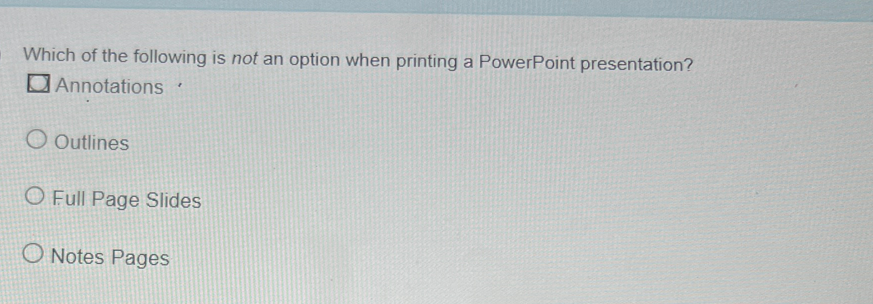 Solved Which of the following is not an option when printing | Chegg.com