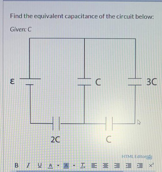 Solved Find the equivalent capacitance of the circuit below: | Chegg.com