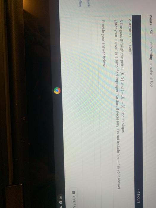 Solved Points 150 Submitting an external tool Given the | Chegg.com