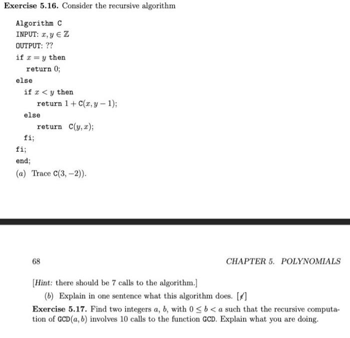 Solved Consider the recursive algorithm Algorithm C INPUT: | Chegg.com