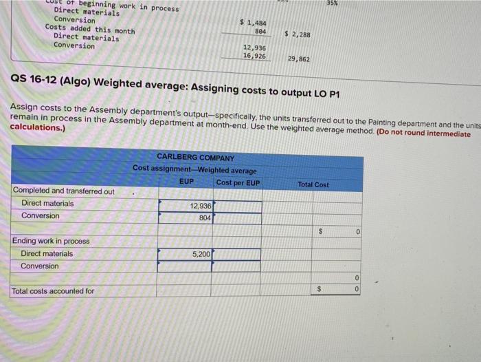 Solved Cariberg Company has two manufacturing departments, | Chegg.com