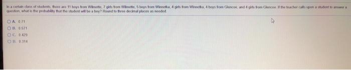 Solved In a certaines de thee wet boys from Wette. Vigits | Chegg.com