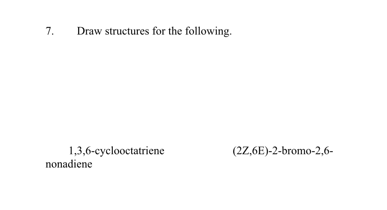 Solved Draw structures for the | Chegg.com