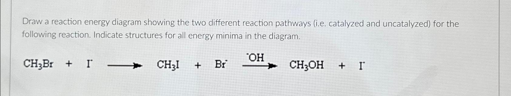 Solved Draw a reaction energy diagram showing the two | Chegg.com