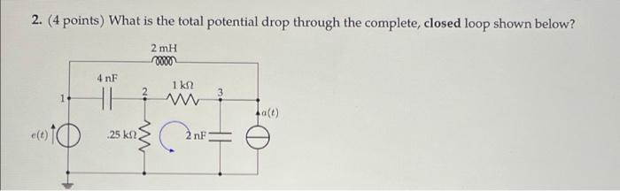 Solved What is the potential drop through the complete, | Chegg.com