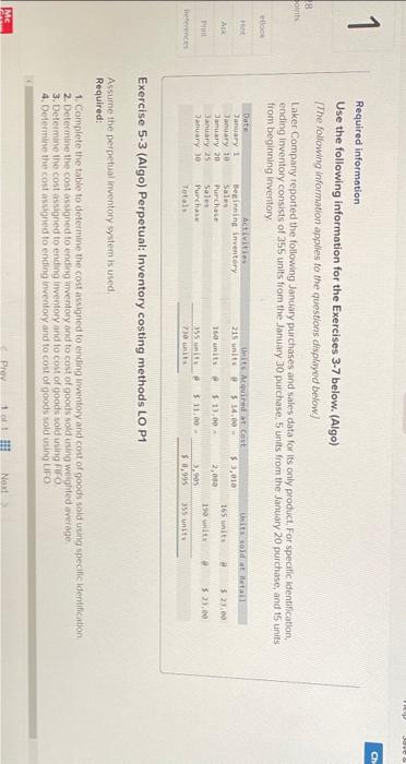 Solved 1 28 points eBook Hint Ask Print References Mc | Chegg.com