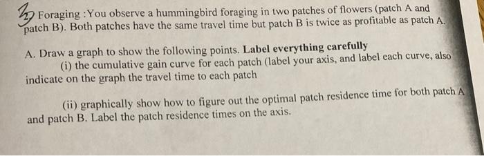 Solved 1) Ideal Free Distributions You observe a group of | Chegg.com