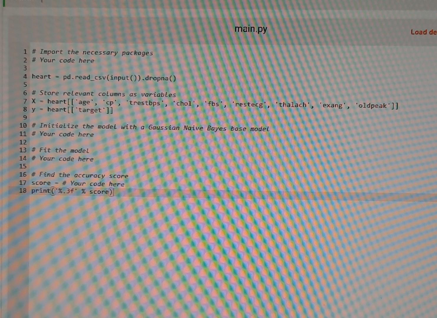 Solved 13.6 LAB: Boosting using AdaBoostClassifier The heart | Chegg.com