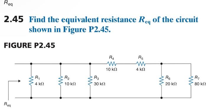 Solved 2.41 Find the equivalent resistance Req of the | Chegg.com