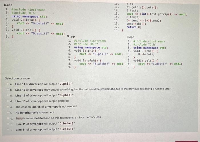 Solved What is true given the class defined by this class | Chegg.com