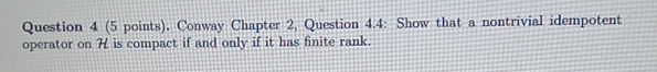Solved Question 4 (5 ﻿points). ﻿Conway Chapter 2, ﻿Question | Chegg.com