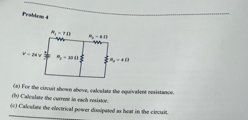 Solved Problem 4(a) ﻿For the circuit shown above, calculate | Chegg.com