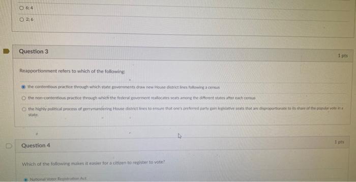 Reapportionment refers to which of the following the | Chegg.com