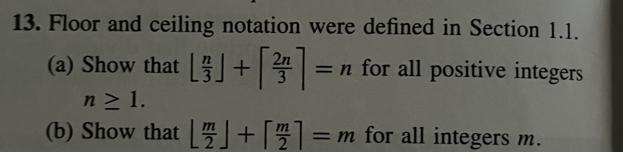 Solved Floor and ceiling notation were defined in Section | Chegg.com