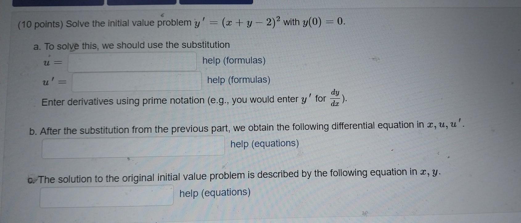 Solved (5 points) Determine whether each first-order | Chegg.com