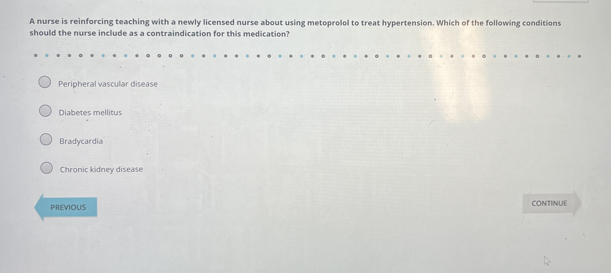 Solved A nurse is reinforcing teaching with a newly licensed | Chegg.com