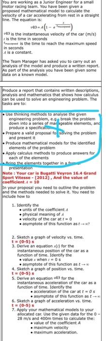 You are working as a Junior Engineer for a small | Chegg.com