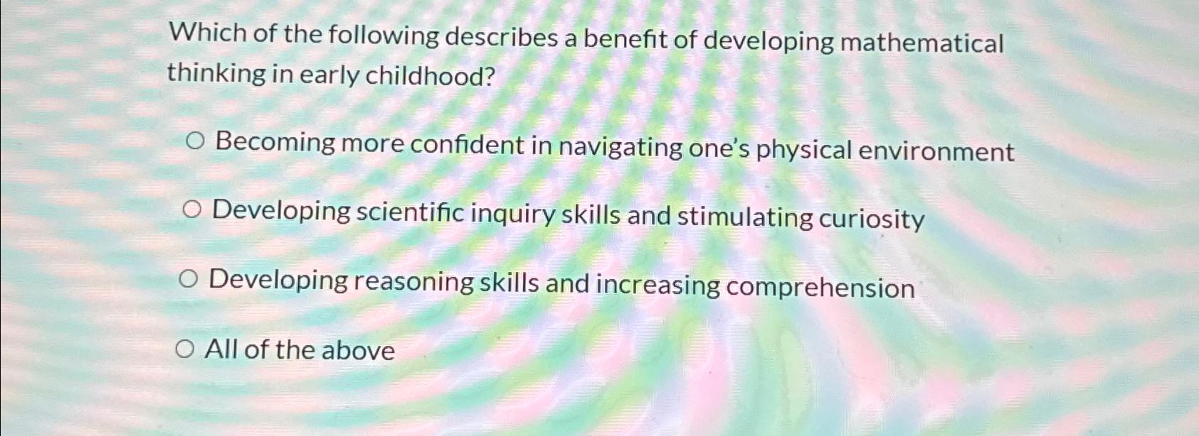 Solved Which of the following describes a benefit of | Chegg.com