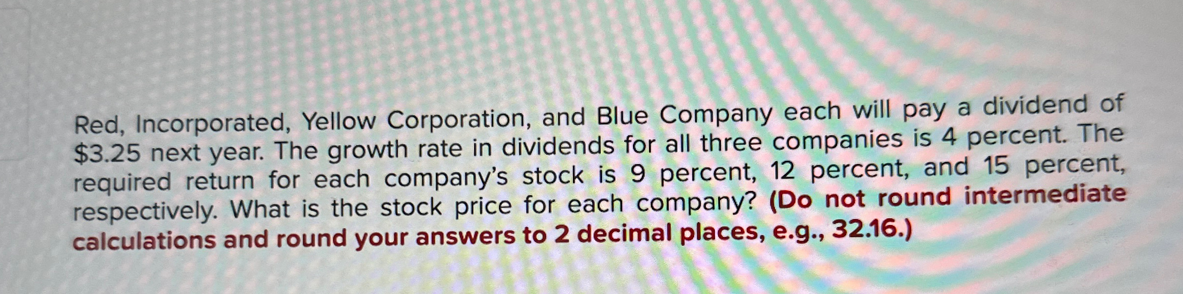 Solved Red, Incorporated, Yellow Corporation, and Blue | Chegg.com