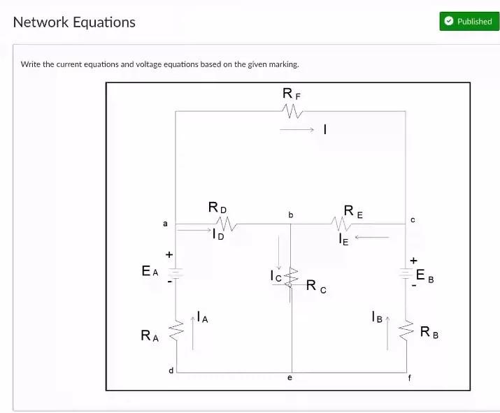 Solved Network Equations Published Write the current | Chegg.com