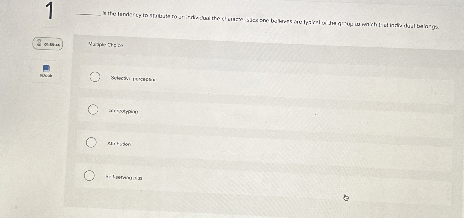 Solved 1 ﻿is the tendency to attribute to an individual the | Chegg.com