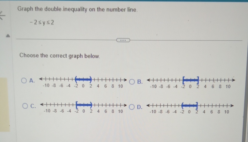 Solved Graph the double inequality on the number | Chegg.com