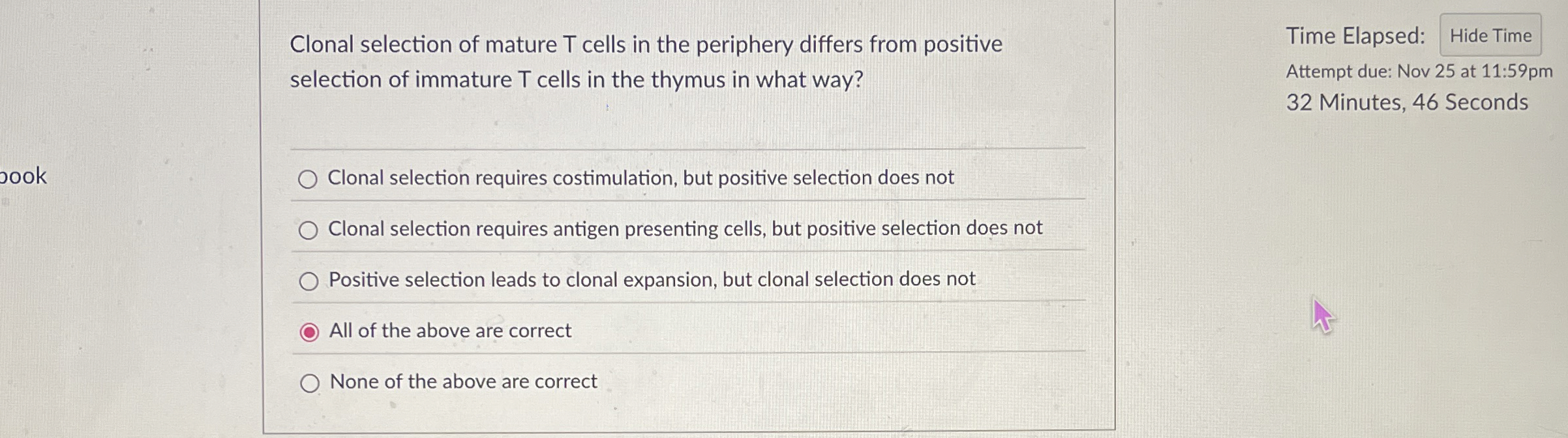 Solved Clonal selection of mature T ﻿cells in the periphery | Chegg.com