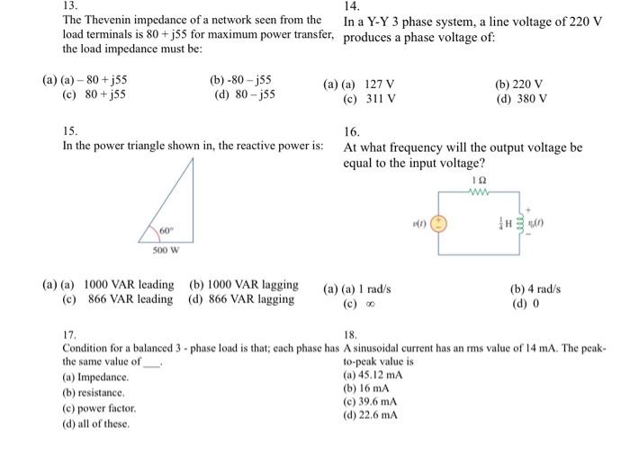 The Thevenin impedance of a network seen from the | Chegg.com
